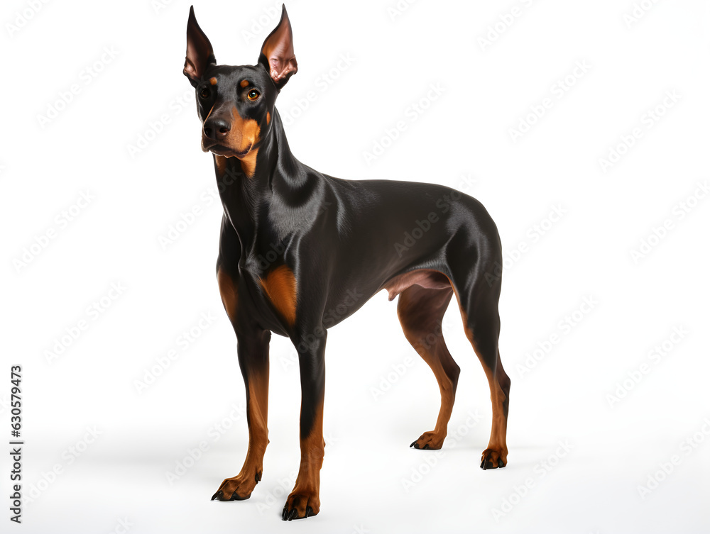 The Doberman Pinscher is a dog breed from Germany. The whole body is ...