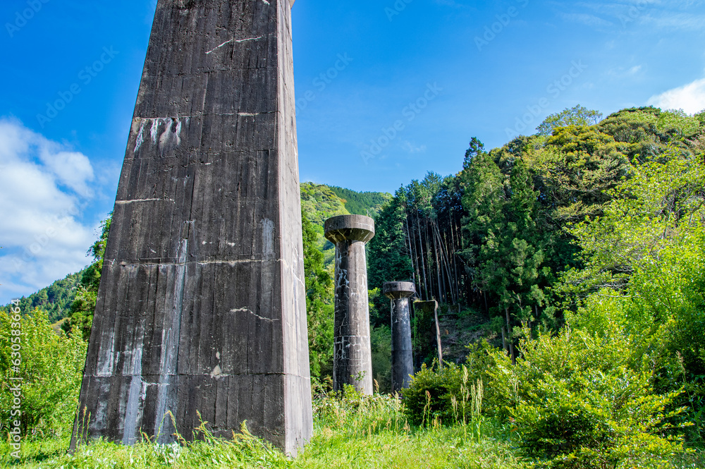幻の鉄道遺産 広浜鉄道今福線 橋脚群 島根県浜田市 The heritage of Non-opened railway "Kouhin ...