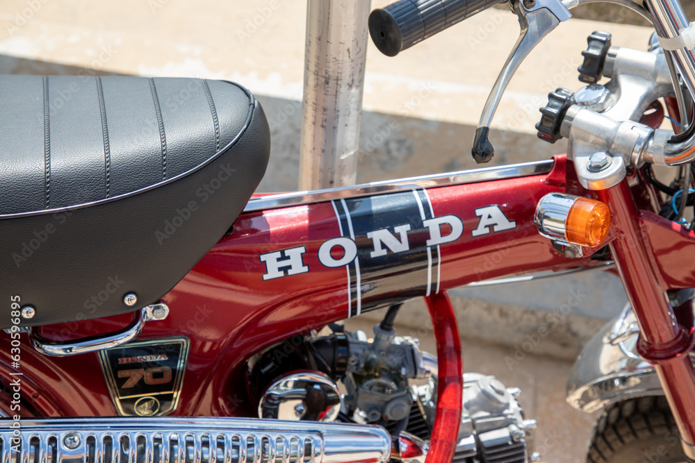 honda dax 70 ancient collector logo brand and text sign on motorcycle ...