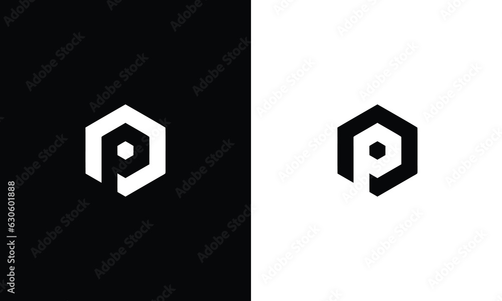 Vector logo with abstract image of the letter P. Stock Vector | Adobe Stock