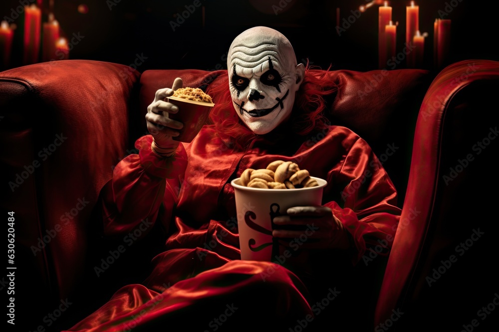 Classic horror movie faces and covers, with viewers enjoying spooky ...