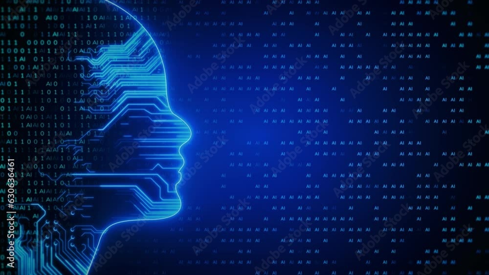 Cyber Technology Innovation Artificial intelligence AI brain animation ...