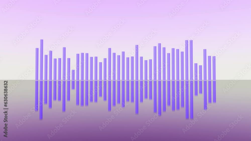 Seamless loop Audio Spectrum Visualizer. Soundwave effect. music ...