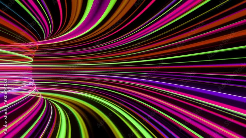 Seamless loop abstract light streaks effect animation. twisted light ...