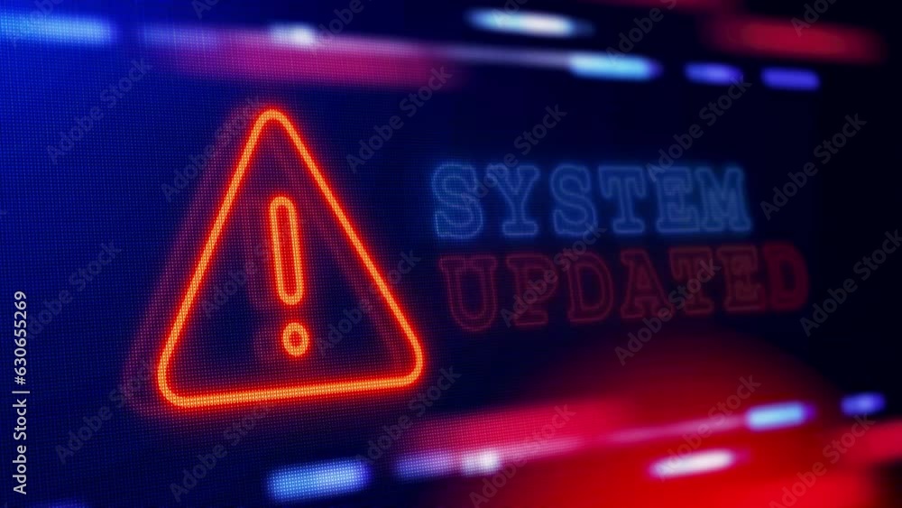 System Updated Warning Alert Screen loop Blinking glitch error ... System Updated Warning Alert Screen loop Blinking glitch error ...