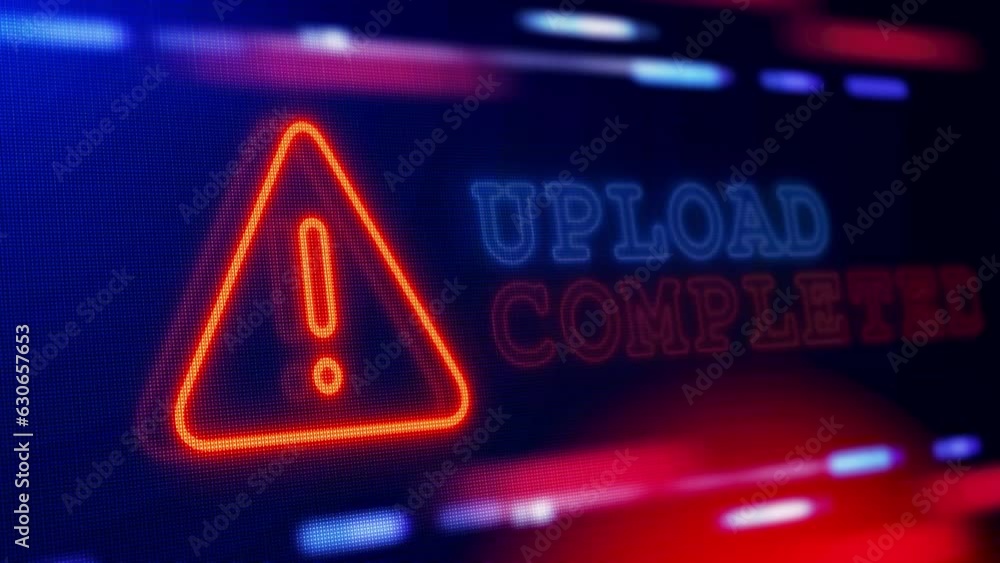 Upload Completed Warning Alert Screen loop Blinking glitch error ... Upload Completed Warning Alert Screen loop Blinking glitch error ...