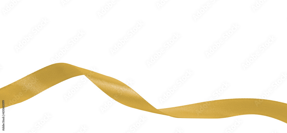 bright gold ribbon on transparent background, PNG image. Stock ...