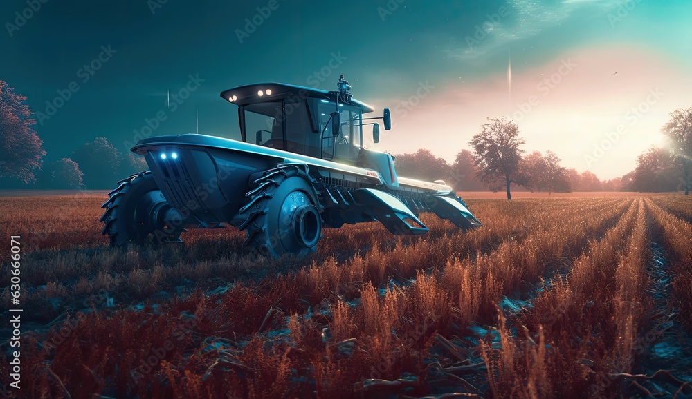 harvesting robot, an autonomous vehicle for management in a grain field ...