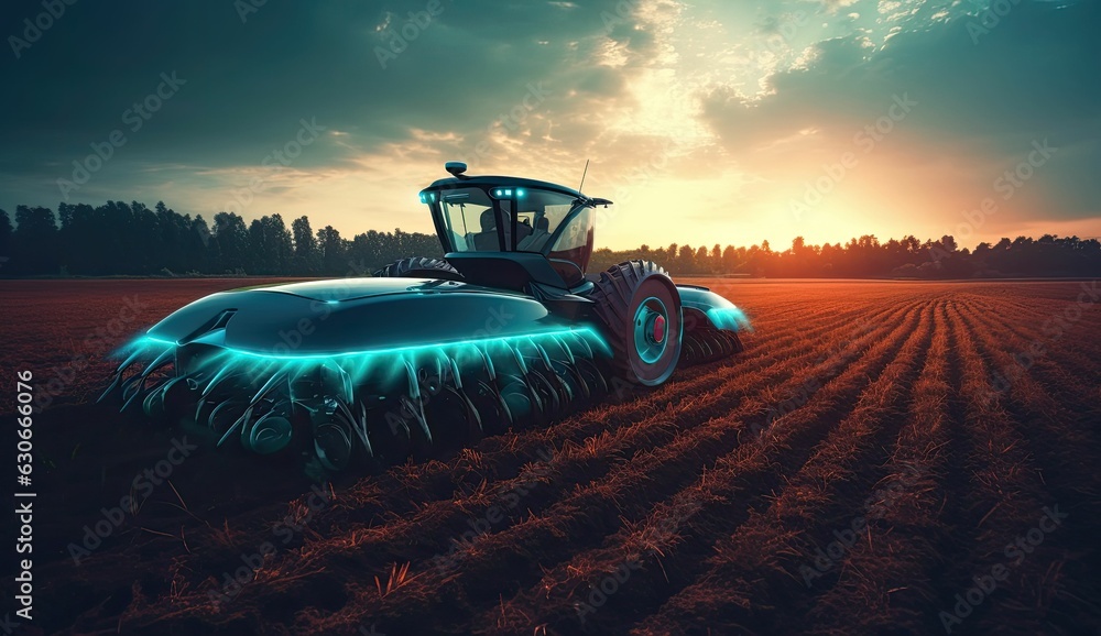 harvesting robot, an autonomous vehicle for management in a grain field ...