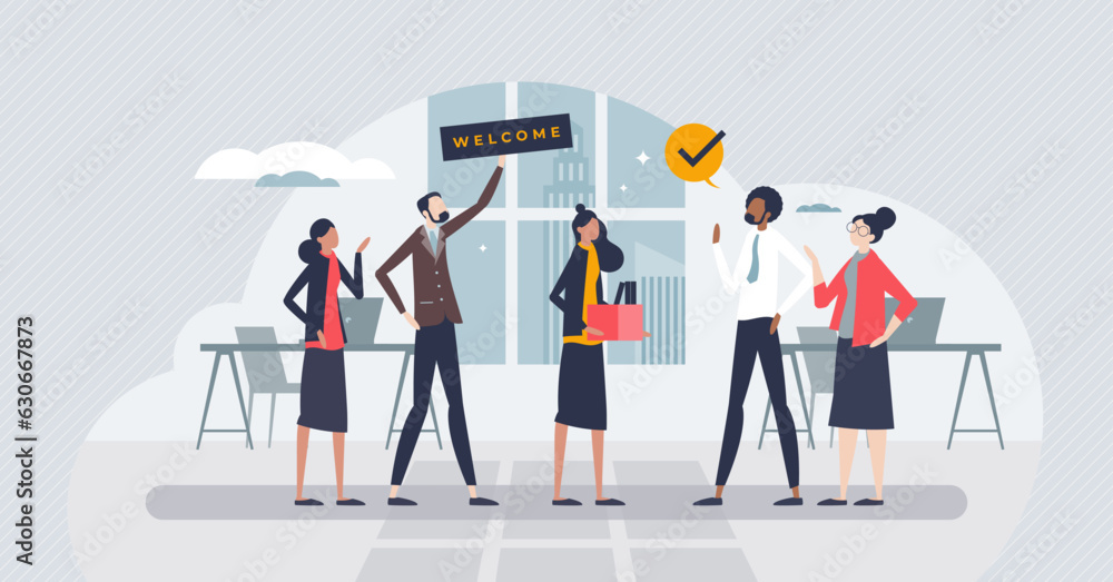 Onboarding and stepping into team as welcome new staff member tiny ...