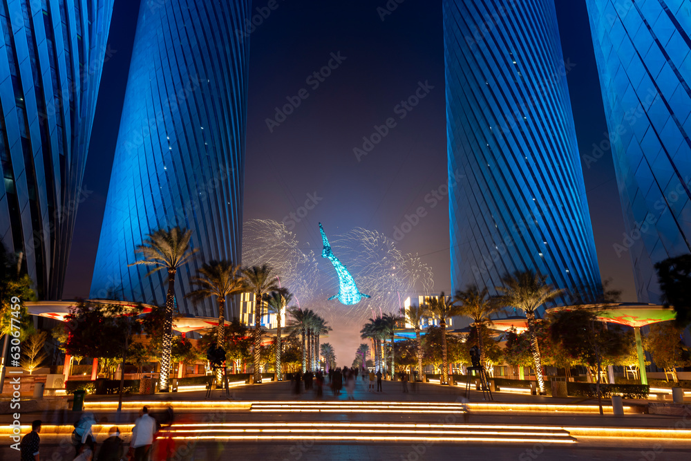 Lusail Plaza 4 tower. Al Saad Tower Lusail boulevard newly develop city ...