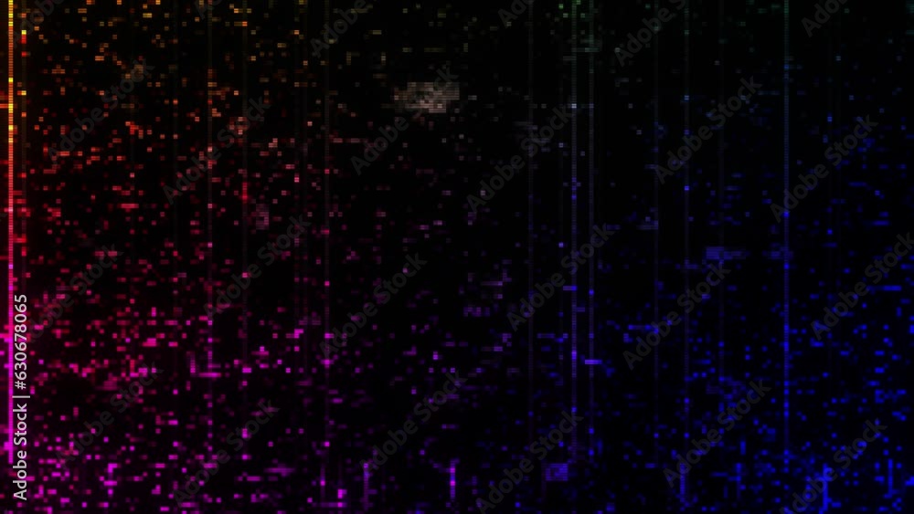 4K Visual video effects Glitch noise static television VFX stripes ...