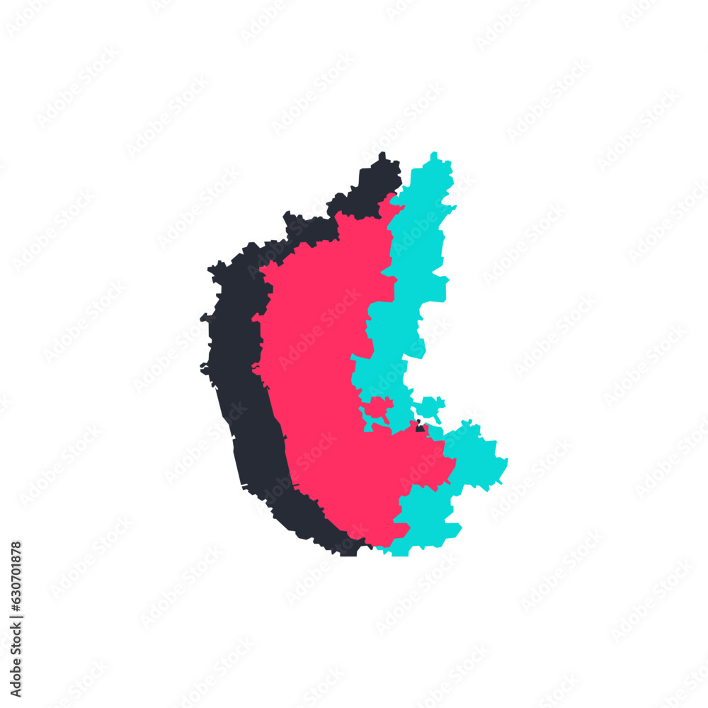 Karnataka Map - World Map International vector template. India region ...