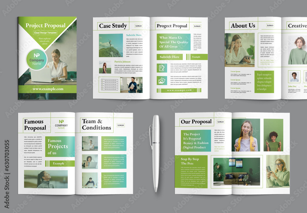 Creative Modern Project Proposal Layout Stock Template | Adobe Stock