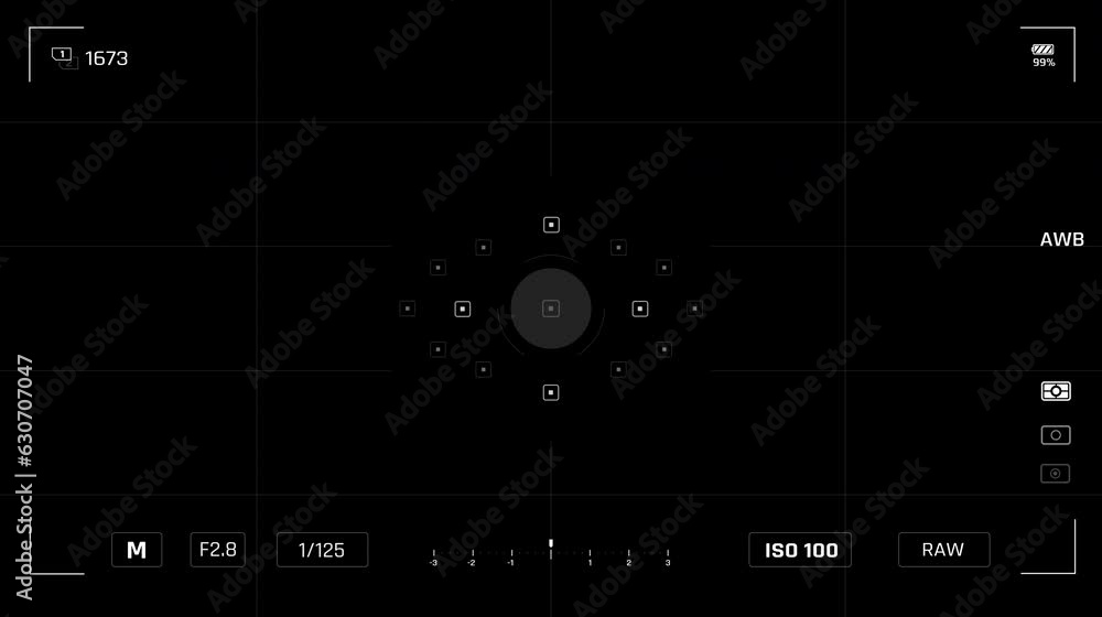 4K UHD Camera template viewfinder live view user interface video ...