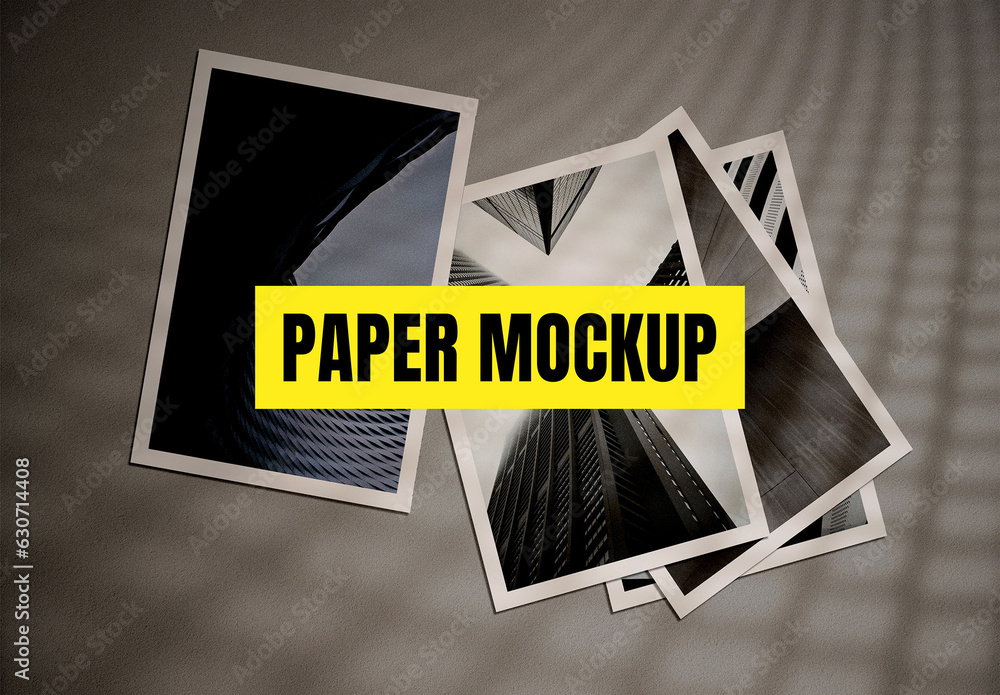 Top View Paper Mockup Stock Template | Adobe Stock