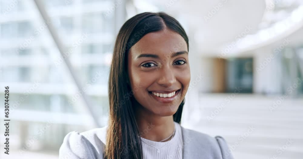 Face, smile and corporate with a business woman in the office for a ...