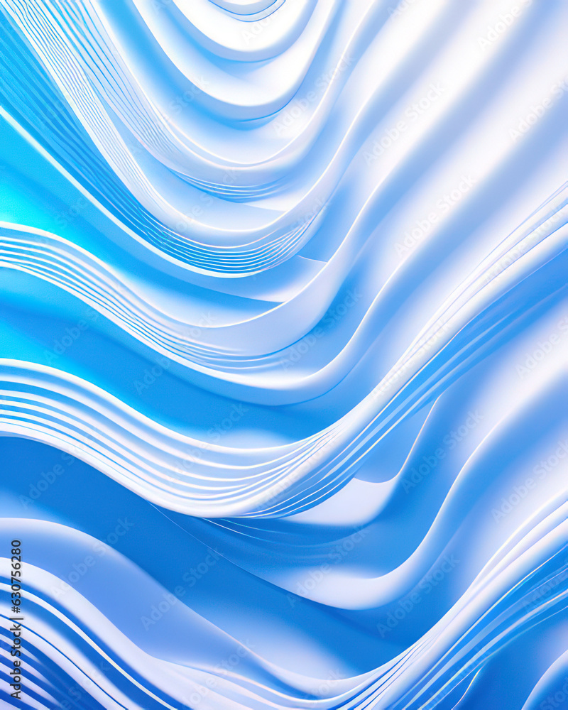 Smooth and soft blue color tone curved lines background, cover design ...