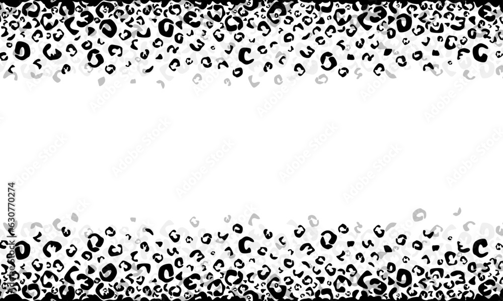 cheetah leopard border black and white skin print pattern leopard ...