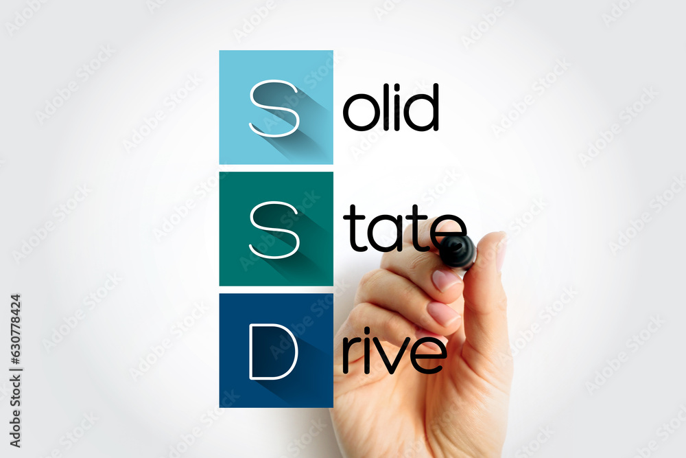 SSD Solid State Drive - solid-state storage device that uses integrated ...