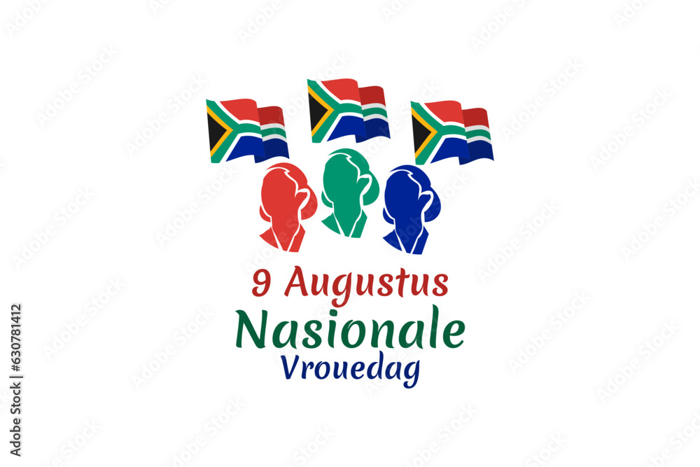 Vecteur Stock Translation: August 9. National Women's Day. National ...