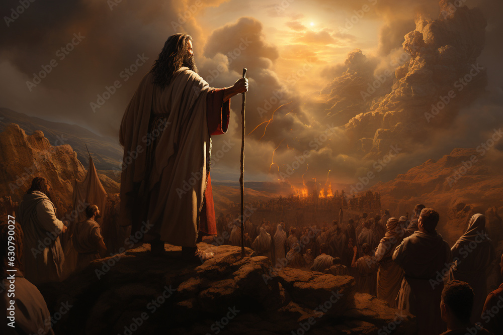 A resolute picture of Moses interceding for the people, seeking God's ...