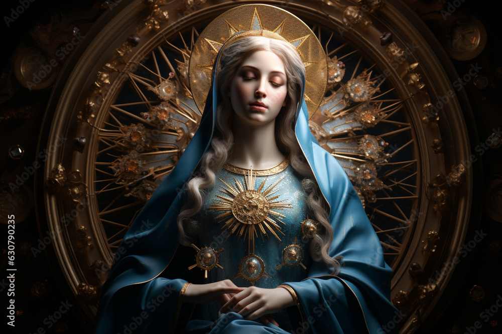 An iconic representation of Mary as the Immaculate Conception ...