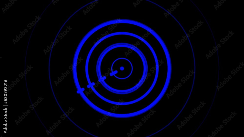 Technology Hud radar screen animation , Zoom and tracing animation , on ...