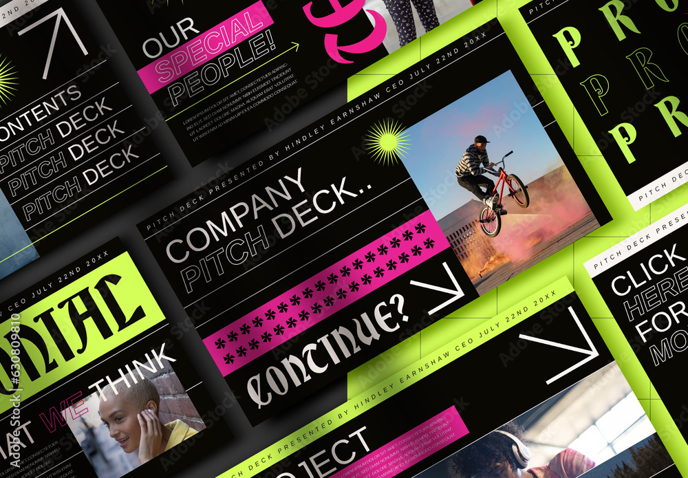 Marketing Pitch Deck Stock Template | Adobe Stock