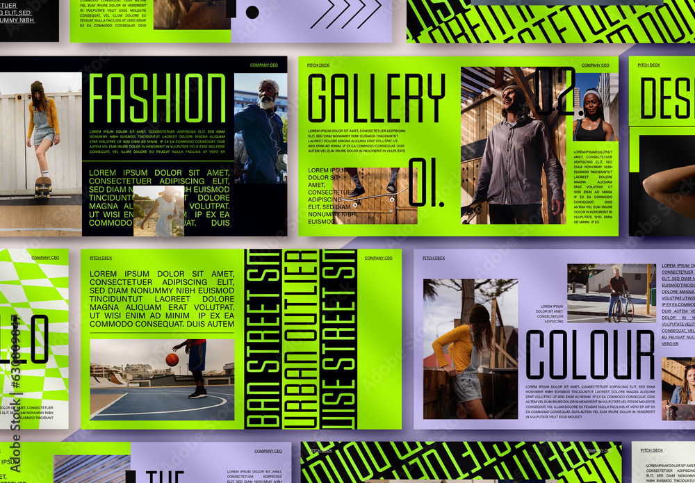 Urban Fashion Pitch Deck Stock Template | Adobe Stock