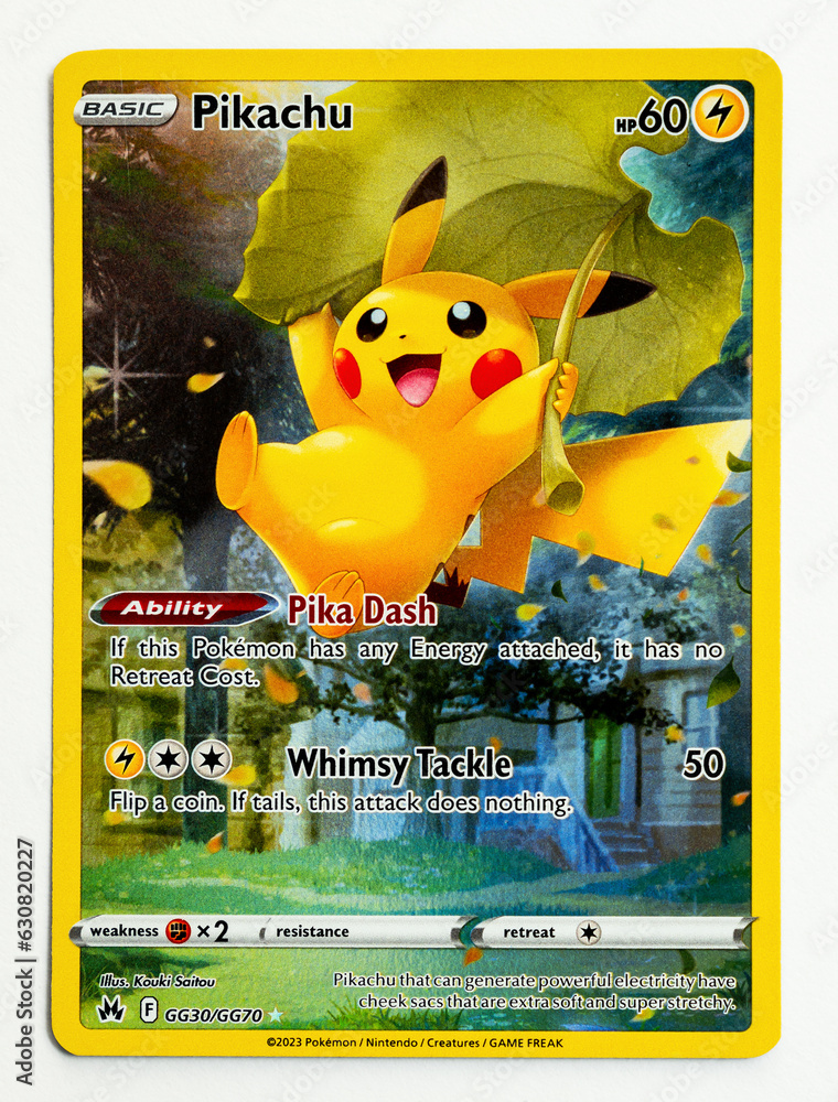 Hamburg, Germany - 01212023: photo of the English pokemon trading card ...
