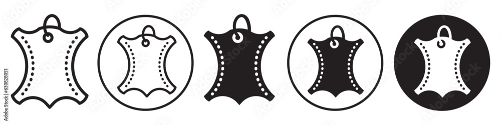 Leather symbol Icon with flat outlined sign mark of shoe clothing ...