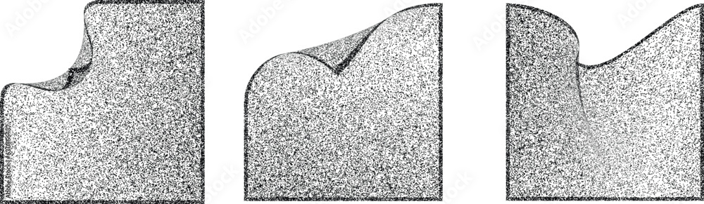 Distress basic geometric shape design . Noise dispersion square logo ...