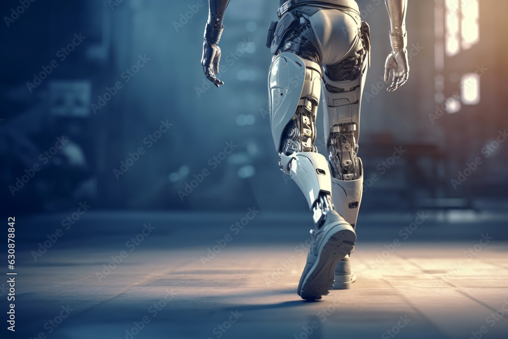 Bionic prosthetic leg. Cybernetic technologies in prosthetics. Leg ...