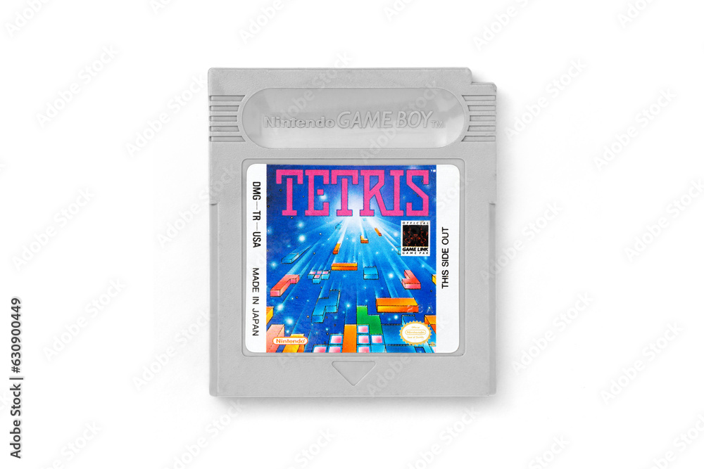 Vintage Game Boy Video Game Cartridge Tetris for portable classic ...
