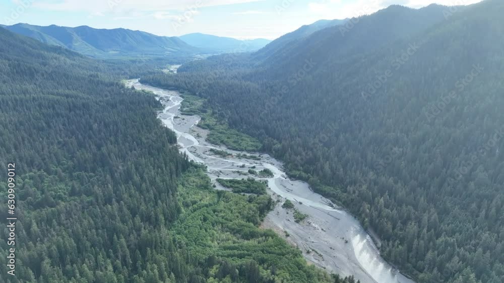 On the Olympic Peninsula, the Hoh river flows through one of the ...