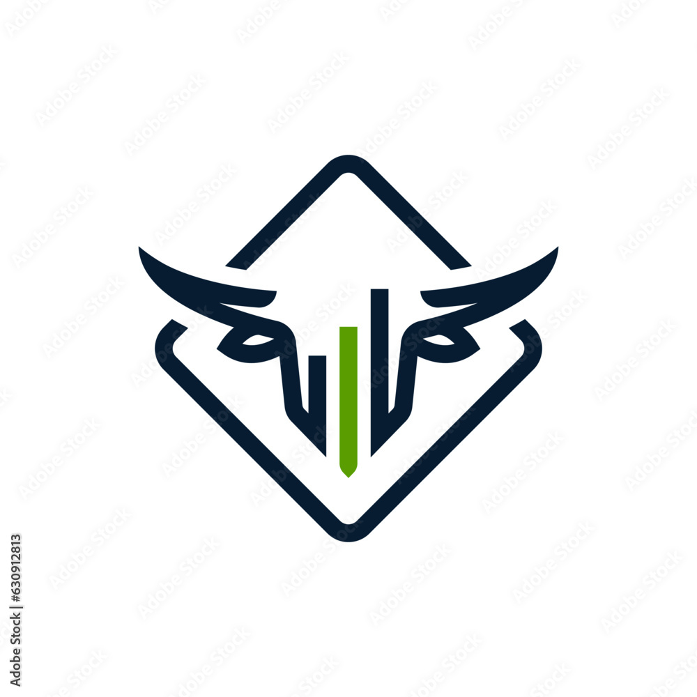 Modern bull finance logo illustration design for your company or ...