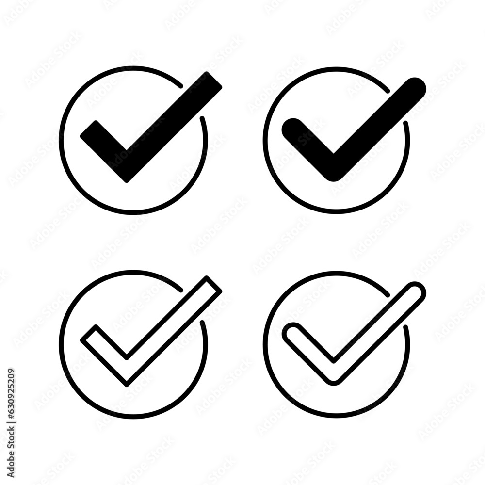 check icon vector. check mark icon. check list button icon. Stock ...