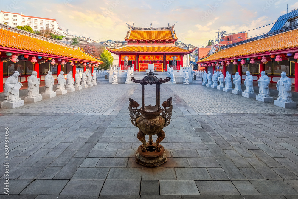 Nagasaki, Japan - Nov 28 2022: Confucius Shrine (Koshi-byo) built in ...