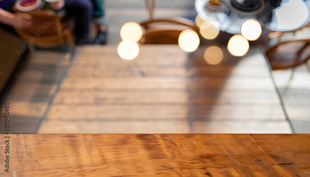 wooden table on the floor, A top-down view of an empty wooden table ...