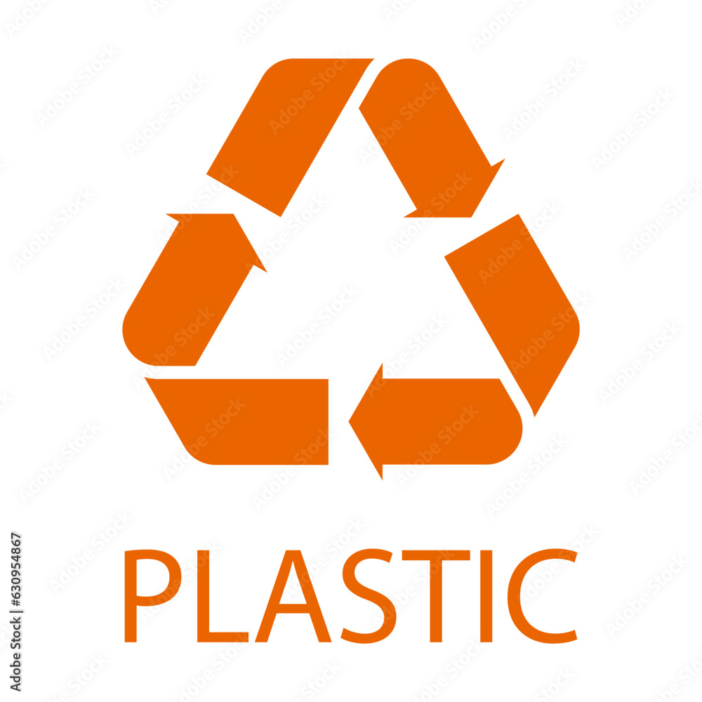 Symbol of recyclable or reusable plastic waste. Recycle arrow symbol of ...