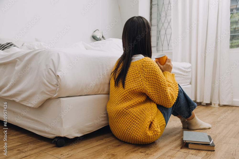 sad serious illness woman.depressed emotion panic attacks alone sick ...