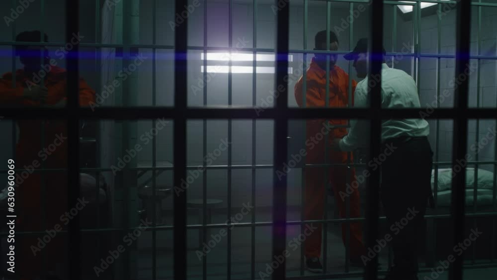 Warden takes off prisoner handcuffs and talks with criminal from ...