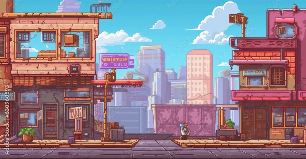 Pixel Art retro gameplay 1980 arcade game Stock Illustration | Adobe Stock