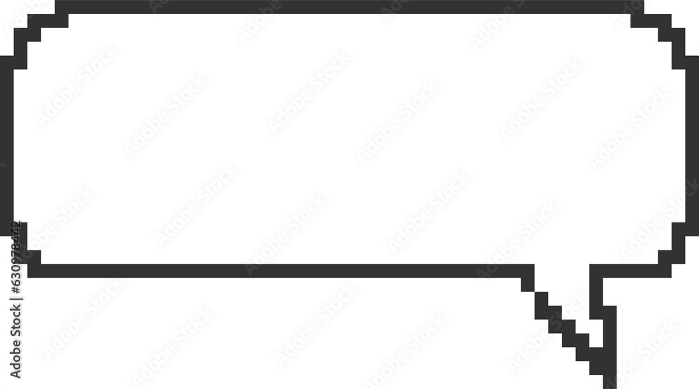 Speech bubble pixel art for game chat and dialogue message. Retro ...