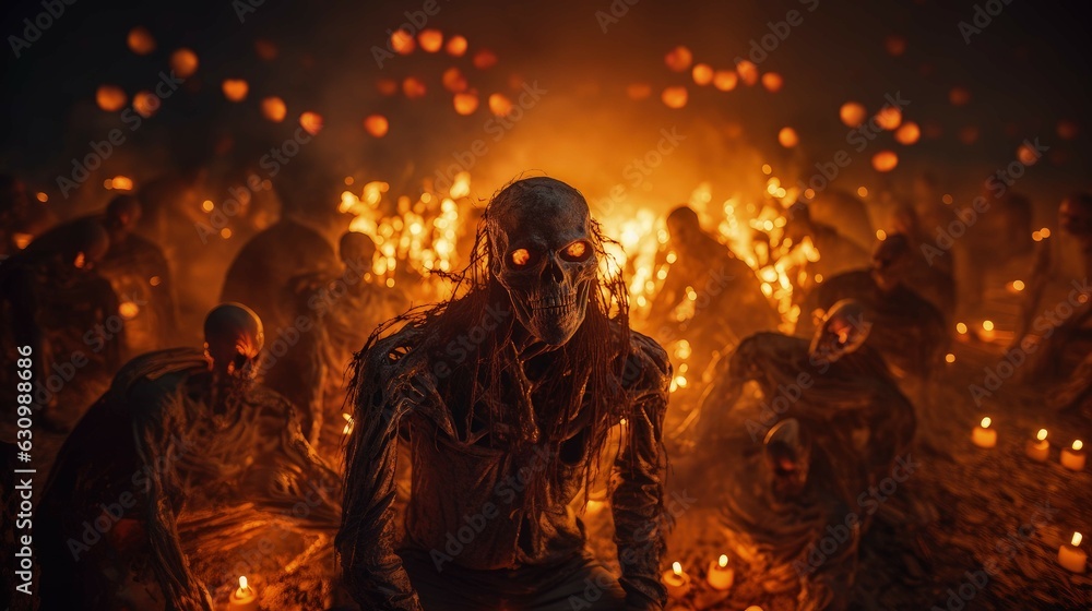 a fiery walk of the undead: the tale of a ferocious zombie on a ...