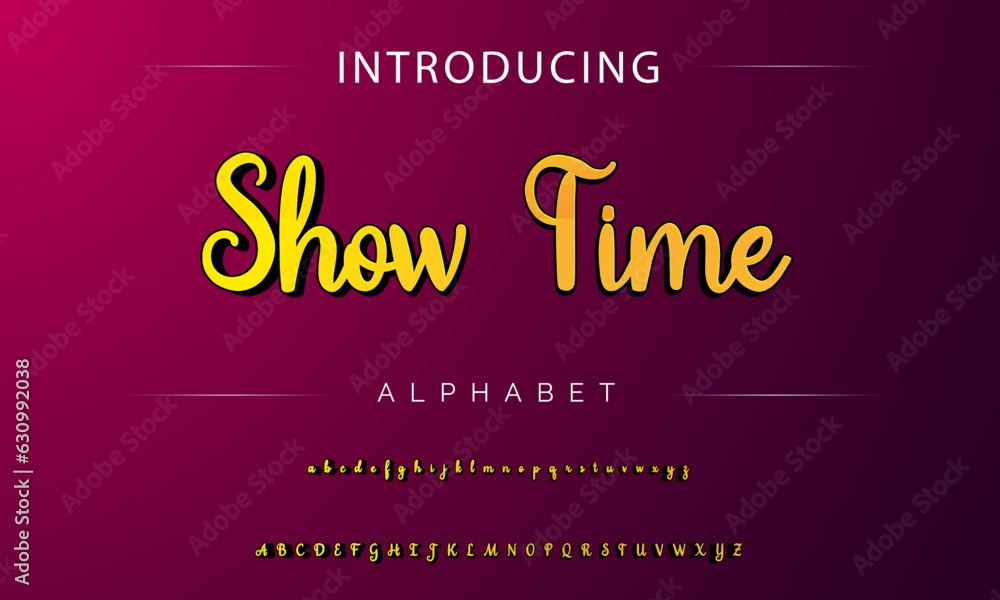 Show Time Signature Font Calligraphy Logotype Script Font Type Font ...