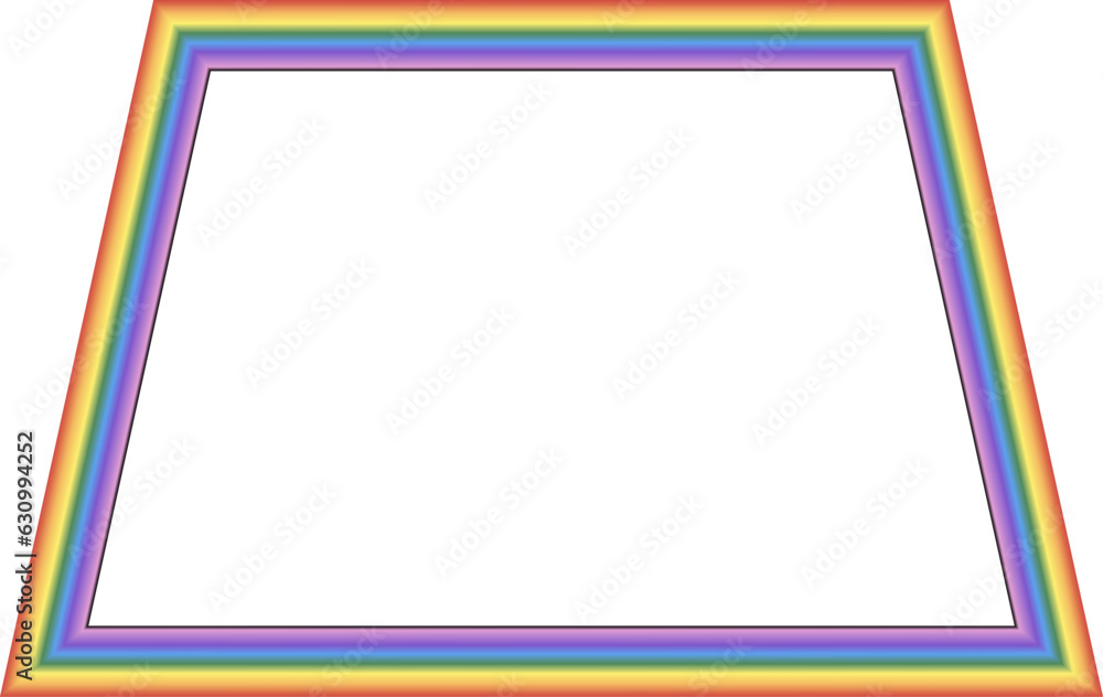 Trapezoid frame Rainbow frame spectrum colorful color gradient photo ...