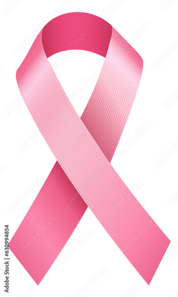 Pink ribbon. Female health awareness symbol. Breast cancer sign Stock ...