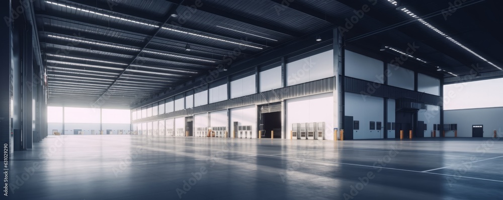 Modern warehouse, logistics or shipment management center. A really ...